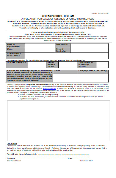 FREE 50+ Leave of Absence Forms Download – How to Create Guide, Tips