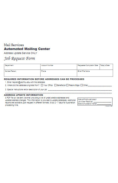 FREE 50+ Job Request Forms Download – How to Create Guide, Tips