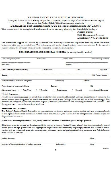 FREE 35+ Medical Record Forms Download – How to Create Guide, Tips