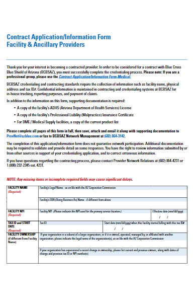 FREE 50+ Contract Application Forms Download – How to Create Guide, Tips