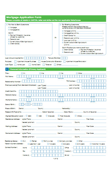 FREE 50+ Mortgage Forms Download – How to Create Guide, Tips
