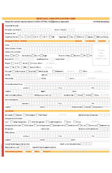 FREE 50+ Mortgage Forms Download – How to Create Guide, Tips