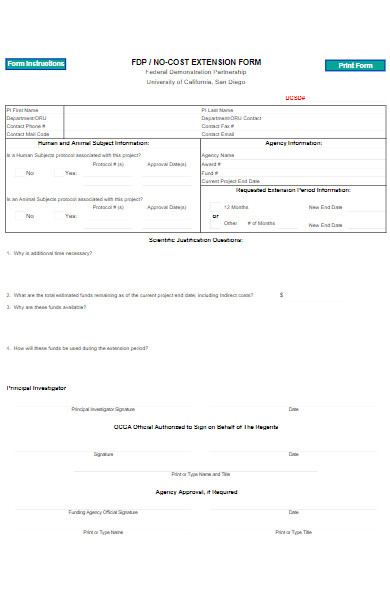 FREE 50+ Extension Forms in PDF | MS Word