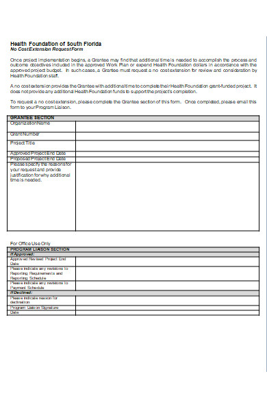 FREE 50+ Extension Forms in PDF | MS Word