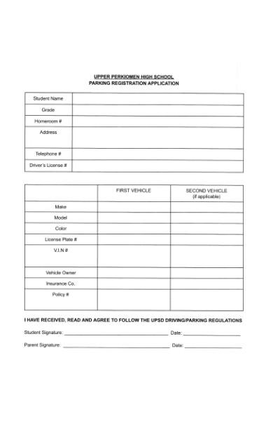 FREE 35+ Parking Application Forms Download – How to Create Guide, Tips