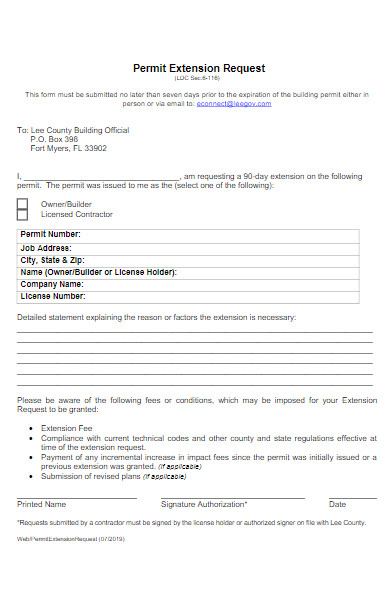 FREE 50+ Extension Forms in PDF | MS Word
