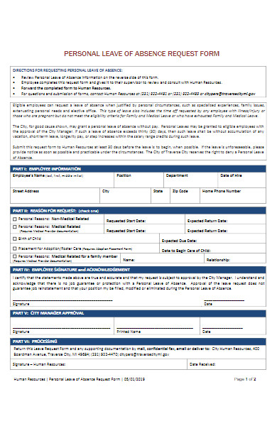 FREE 50+ Leave of Absence Forms Download – How to Create Guide, Tips