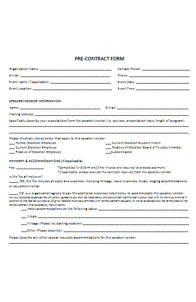FREE 50+ Contract Application Forms Download – How to Create Guide, Tips
