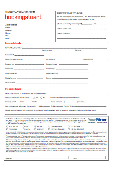 FREE 50+ Tenancy Application Forms in PDF | MS Word
