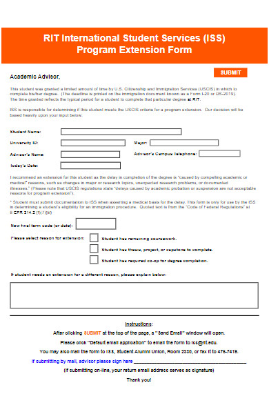 FREE 50+ Extension Forms in PDF | MS Word