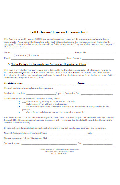 FREE 50+ Extension Forms in PDF | MS Word