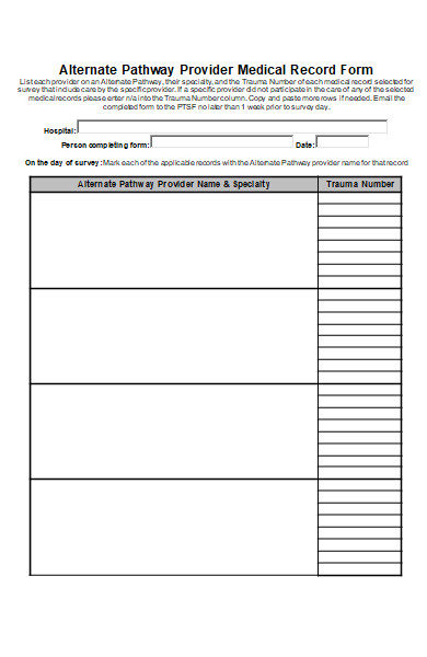 FREE 35+ Medical Record Forms Download – How to Create Guide, Tips