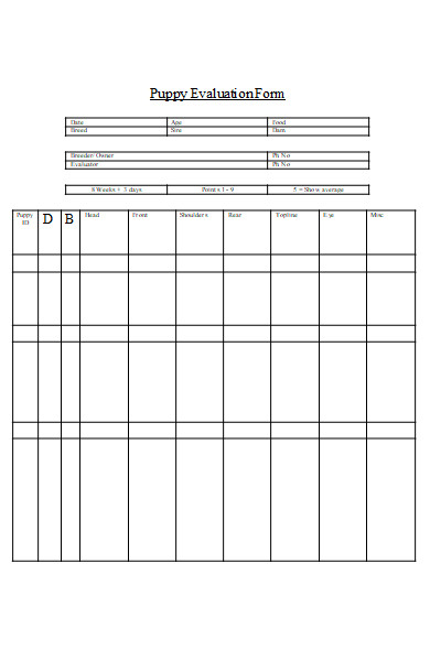FREE 52+ Puppy Application Forms in PDF | MS Word