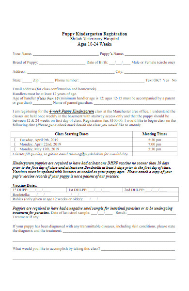FREE 52+ Puppy Application Forms in PDF | MS Word