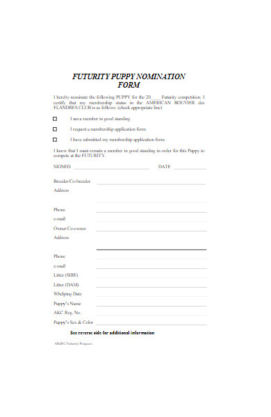 FREE 52+ Puppy Application Forms in PDF | MS Word