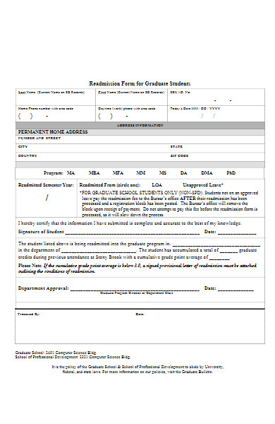 FREE 50+ Readmission Forms Download – How to Create Guide, Tips