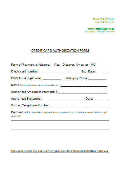 FREE 50+ Payment Authorization Forms Download – How to Create Guide, Tips
