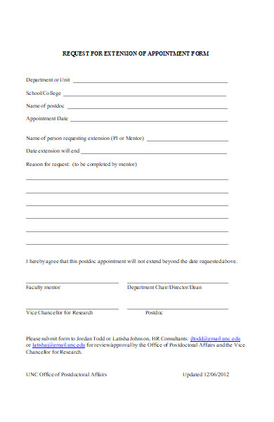 FREE 50+ Extension Forms in PDF | MS Word