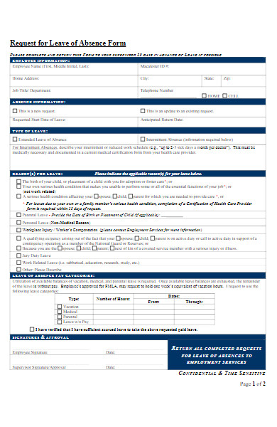 FREE 50+ Leave of Absence Forms Download – How to Create Guide, Tips