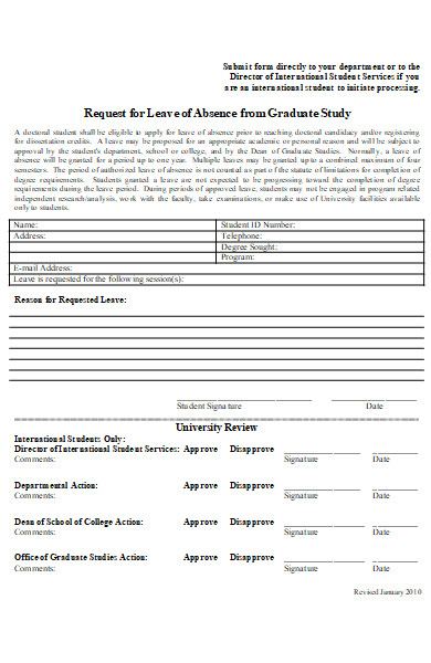 FREE 50+ Leave of Absence Forms Download – How to Create Guide, Tips