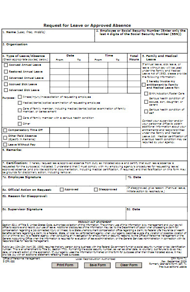FREE 50+ Leave of Absence Forms Download – How to Create Guide, Tips