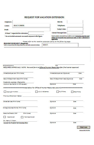 FREE 50+ Extension Forms in PDF | MS Word