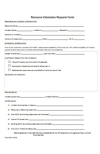FREE 50+ Extension Forms in PDF | MS Word