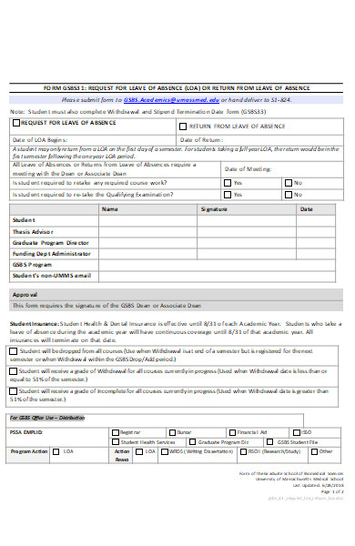FREE 50+ Leave of Absence Forms Download – How to Create Guide, Tips