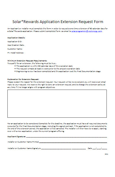 FREE 50+ Extension Forms in PDF | MS Word