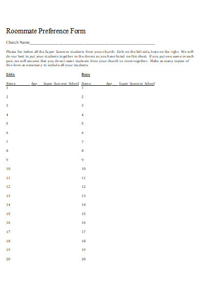 FREE 50+ Roommate Forms Download – How to Create Guide, Tips
