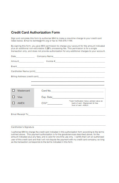 FREE 50+ Credit Card Authorization Forms Download – How to Create Guide, Tips