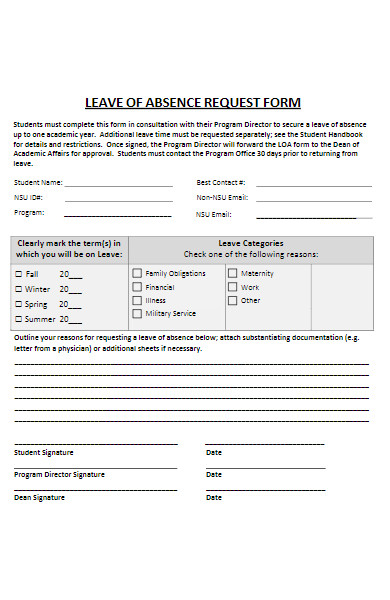 FREE 50+ Leave of Absence Forms Download – How to Create Guide, Tips