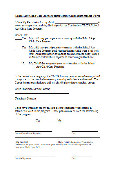 FREE 18+ Child Care Authorization Forms Download – How to Create Guide ...