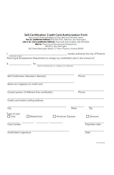 FREE 50+ Credit Card Authorization Forms Download – How to Create Guide ...