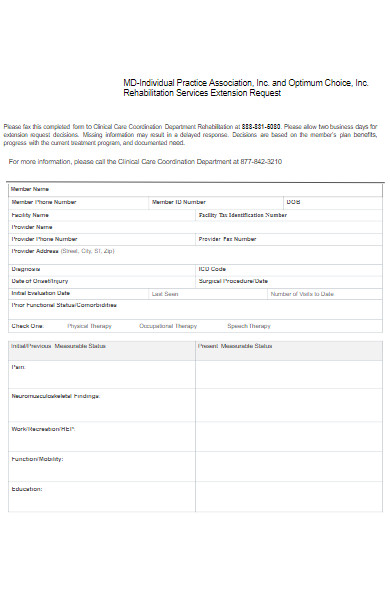 FREE 50+ Extension Forms in PDF | MS Word