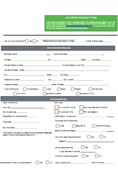 FREE 50+ Job Request Forms Download – How to Create Guide, Tips