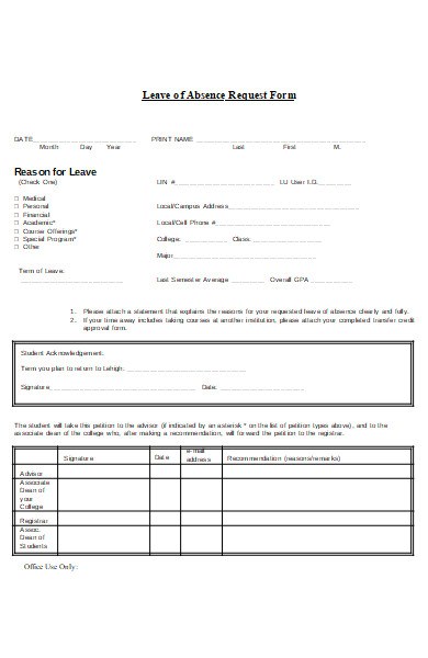 FREE 50+ Leave of Absence Forms Download – How to Create Guide, Tips