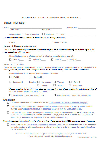 FREE 50+ Leave of Absence Forms Download – How to Create Guide, Tips