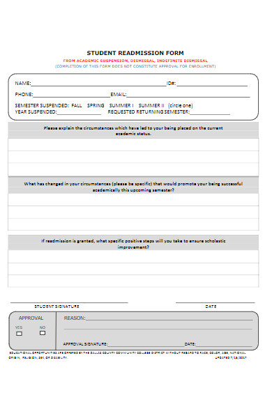 FREE 50+ Readmission Forms Download – How to Create Guide, Tips