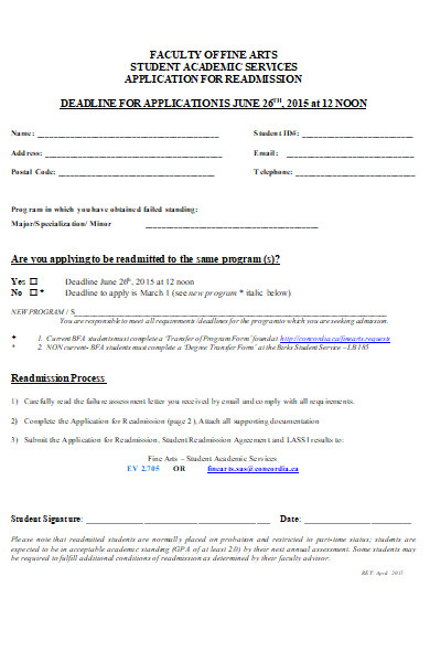 FREE 50+ Readmission Forms Download – How to Create Guide, Tips