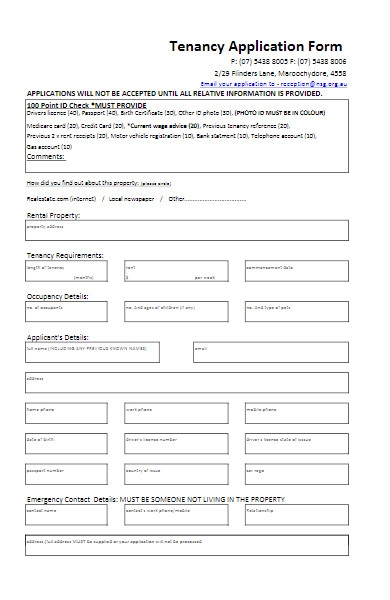 FREE 50+ Tenancy Application Forms in PDF | MS Word