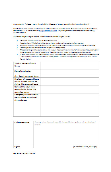 FREE 35+ Holiday Application Forms Download – How to Create Guide, Tips