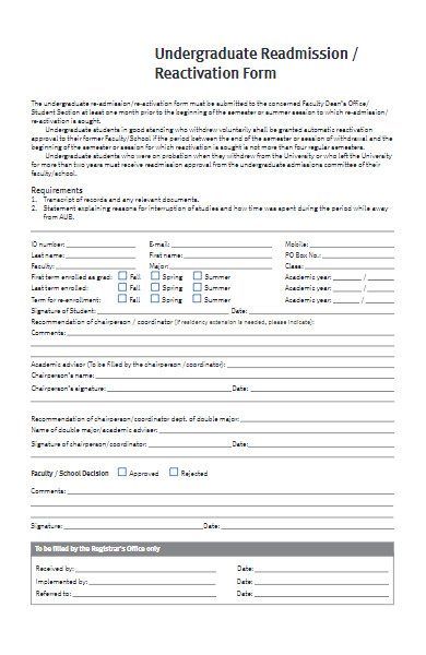 FREE 50+ Readmission Forms Download – How to Create Guide, Tips