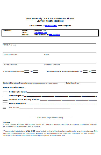 FREE 50+ Leave of Absence Forms Download – How to Create Guide, Tips