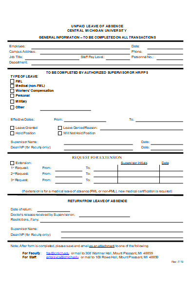 FREE 50+ Leave of Absence Forms Download – How to Create Guide, Tips