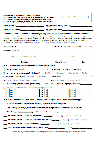 FREE 50+ Medical Insurance Verification Forms Download – How to Create ...