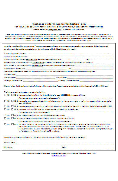 FREE 50+ Medical Insurance Verification Forms Download – How to Create ...