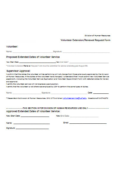 FREE 50+ Extension Forms in PDF | MS Word