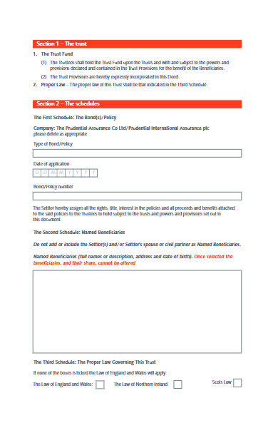 FREE 30+ Trust Declaration Forms in PDF