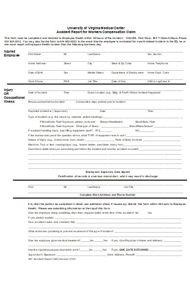 FREE 35+ Employee Accident Report Forms in PDF